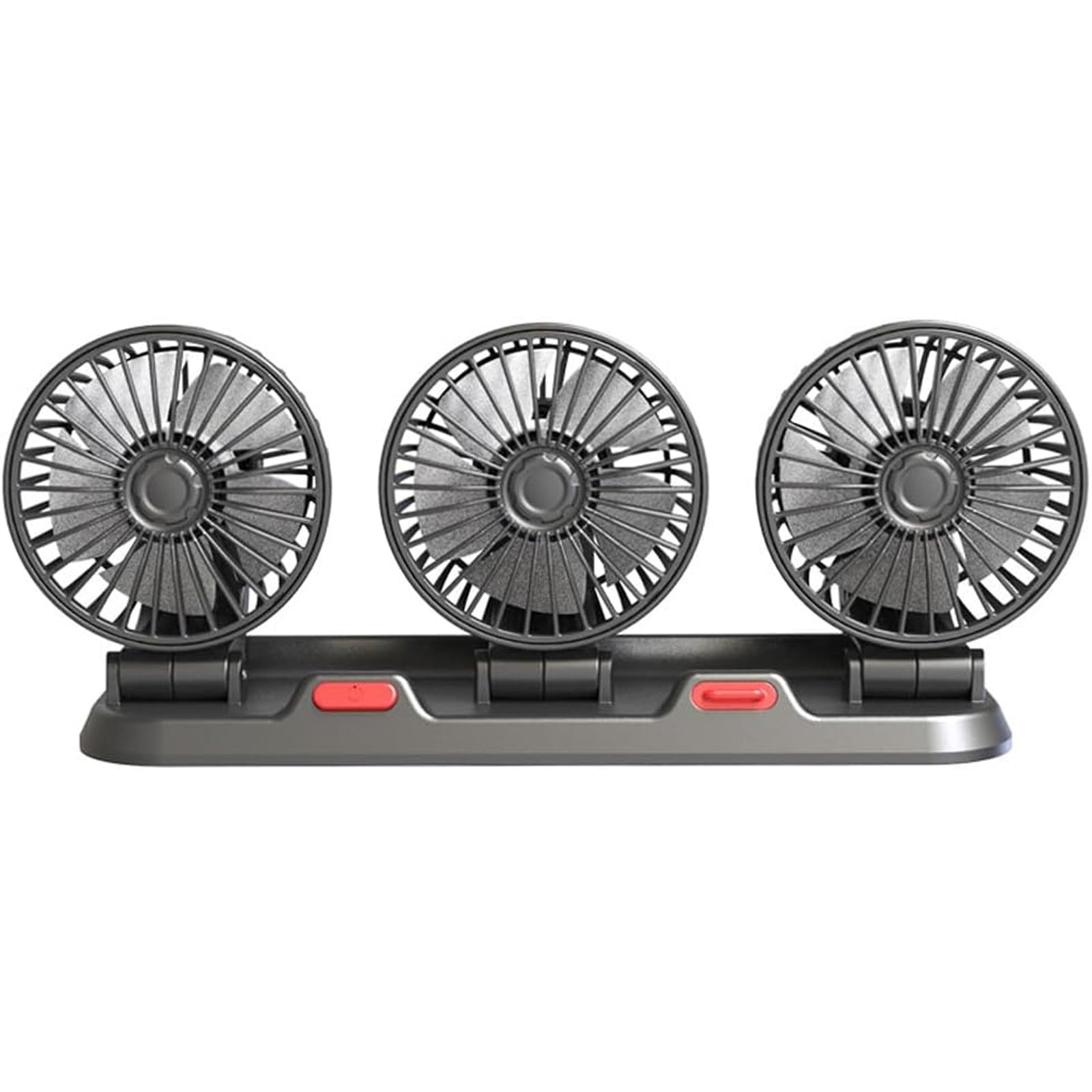 Triple Head Adjustable Desk Fan, 3-Speed Powerful Airflow, Quiet ...