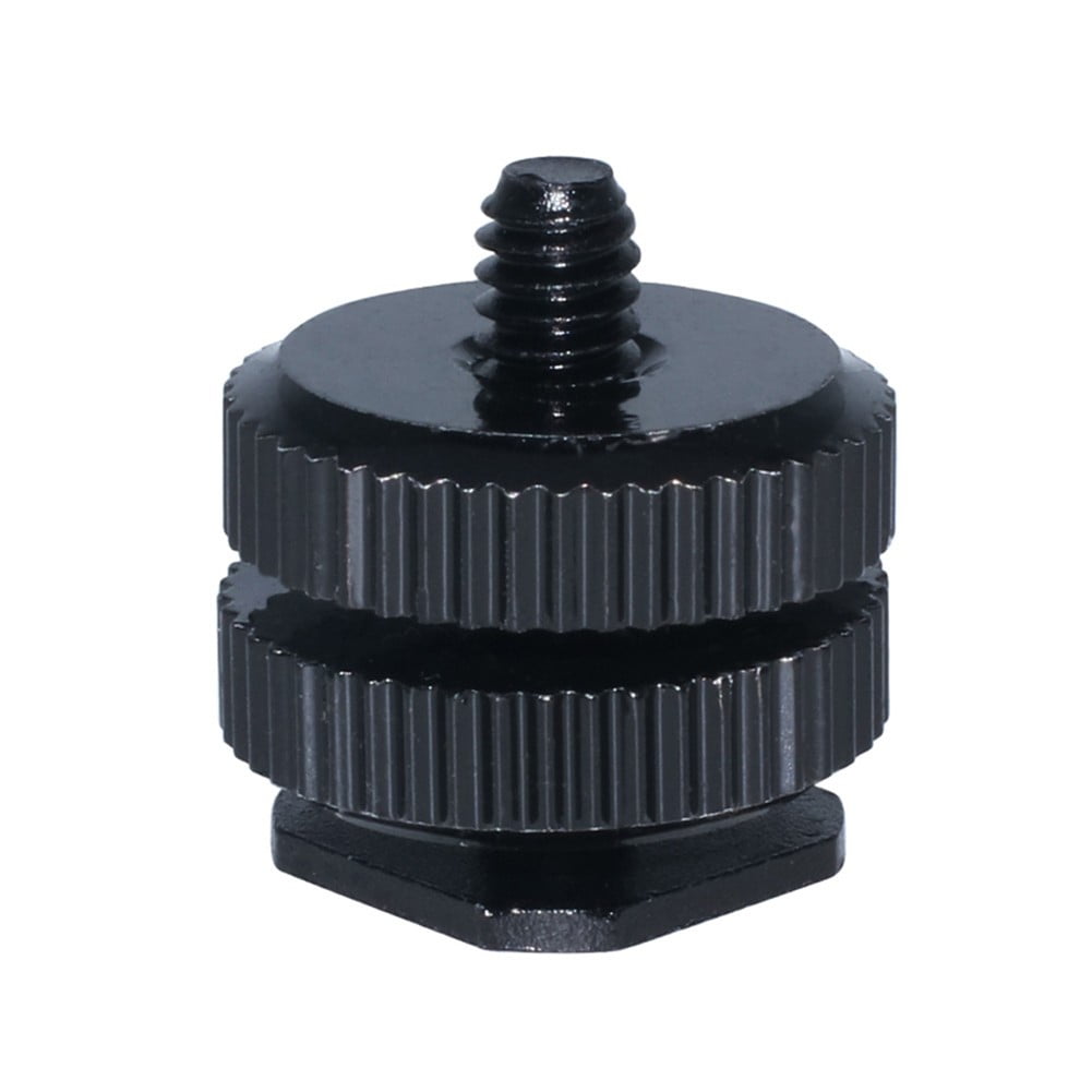 Triple Hot Shoe Mount Adapter for DSLR Cameras with Two Screw Brackets ...