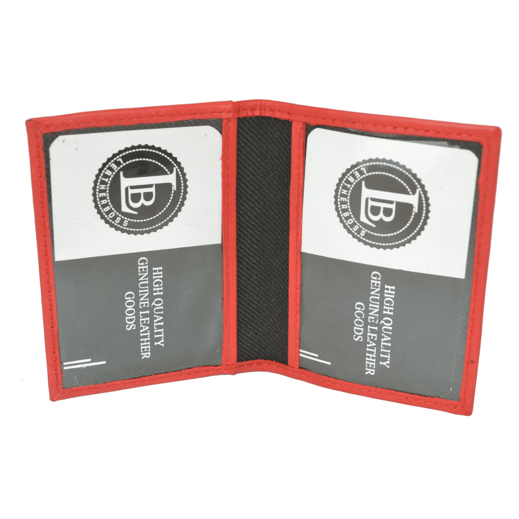 Triple ID Window Mini Wallet Bifold Driver License Slim Leather Credit ...