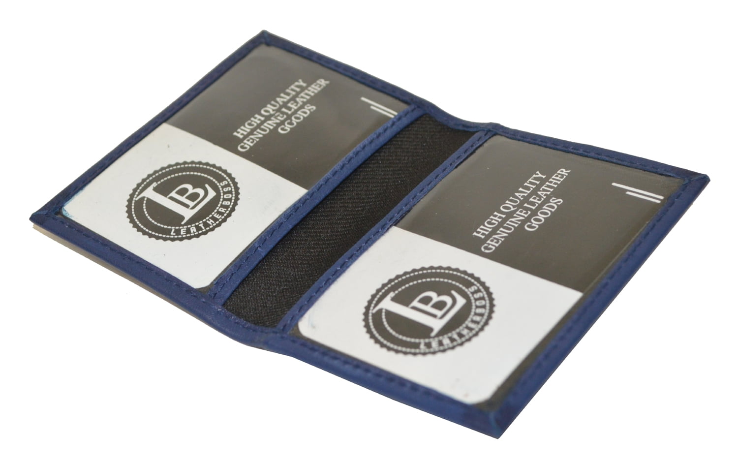 Triple ID Window Mini Wallet Bifold Driver License Slim Leather Credit ...
