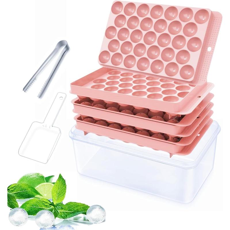Triple Ice Ball Mold with Lid and Case, 99 Cavities Soft Food Grade Ice ...