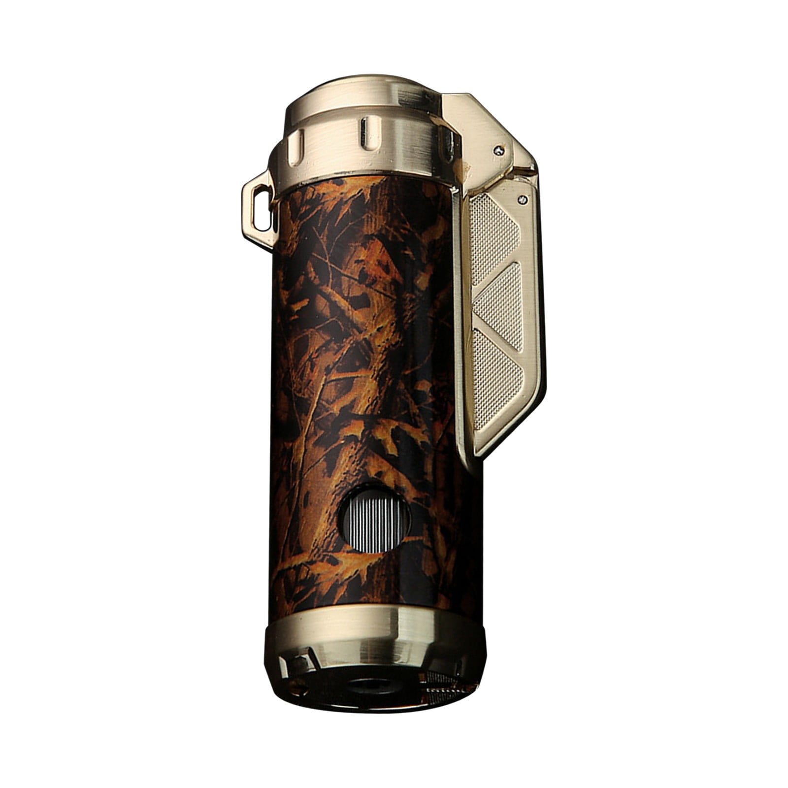 Triple Jet Torch Lighter Built-in Punch Visible Gas Window Refillable ...