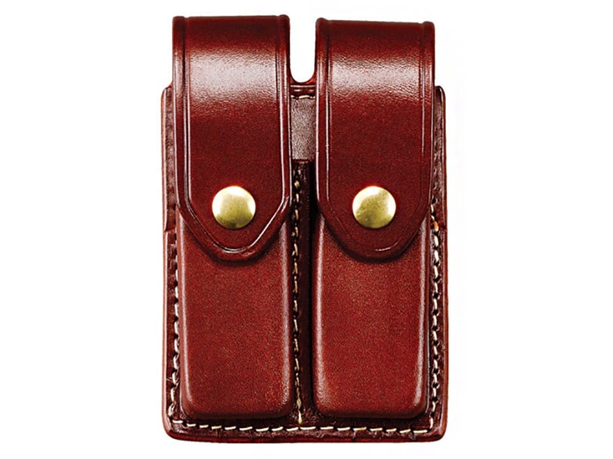 Triple K 45 Dual Magazine Pouch 22 Long Rifle Leather Walnut Oil ...