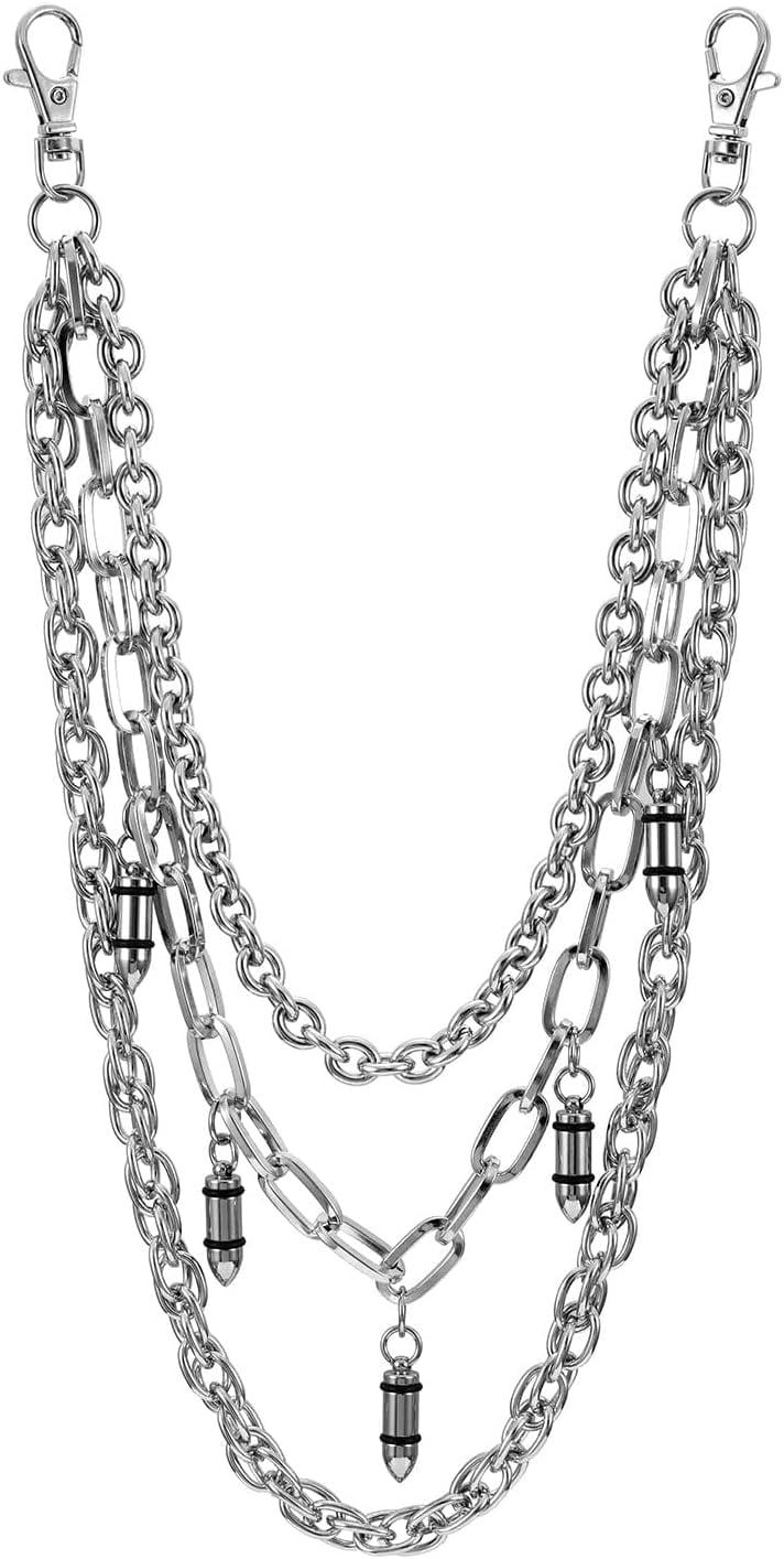 Triple-Layer Bullet Jeans Chain for Men & Women - Heavyweight Military ...