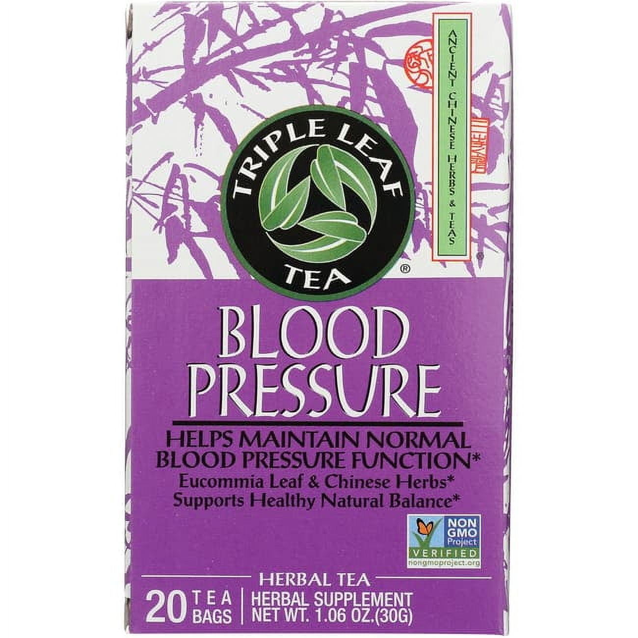 Triple Leaf Tea, Healthy Blood Pressure Support, 20 Tea Bags - Walmart.com