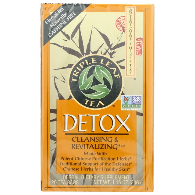 Triple Leaf Tea Herbal Cleanse - Detox Tea with Peppermint - 20 Tea ...