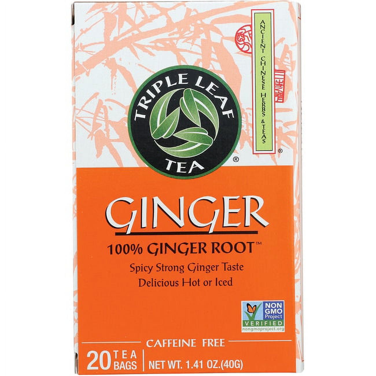 Triple Leaf Tea, Ginger Tea, 20 Tea Bags - Walmart.com