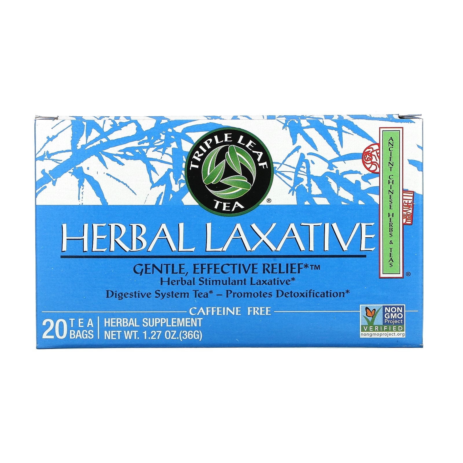 Triple Leaf Tea, Herbal Laxative, 20 Tea Bags, 1.27 oz (36 g) Pack of 2 ...