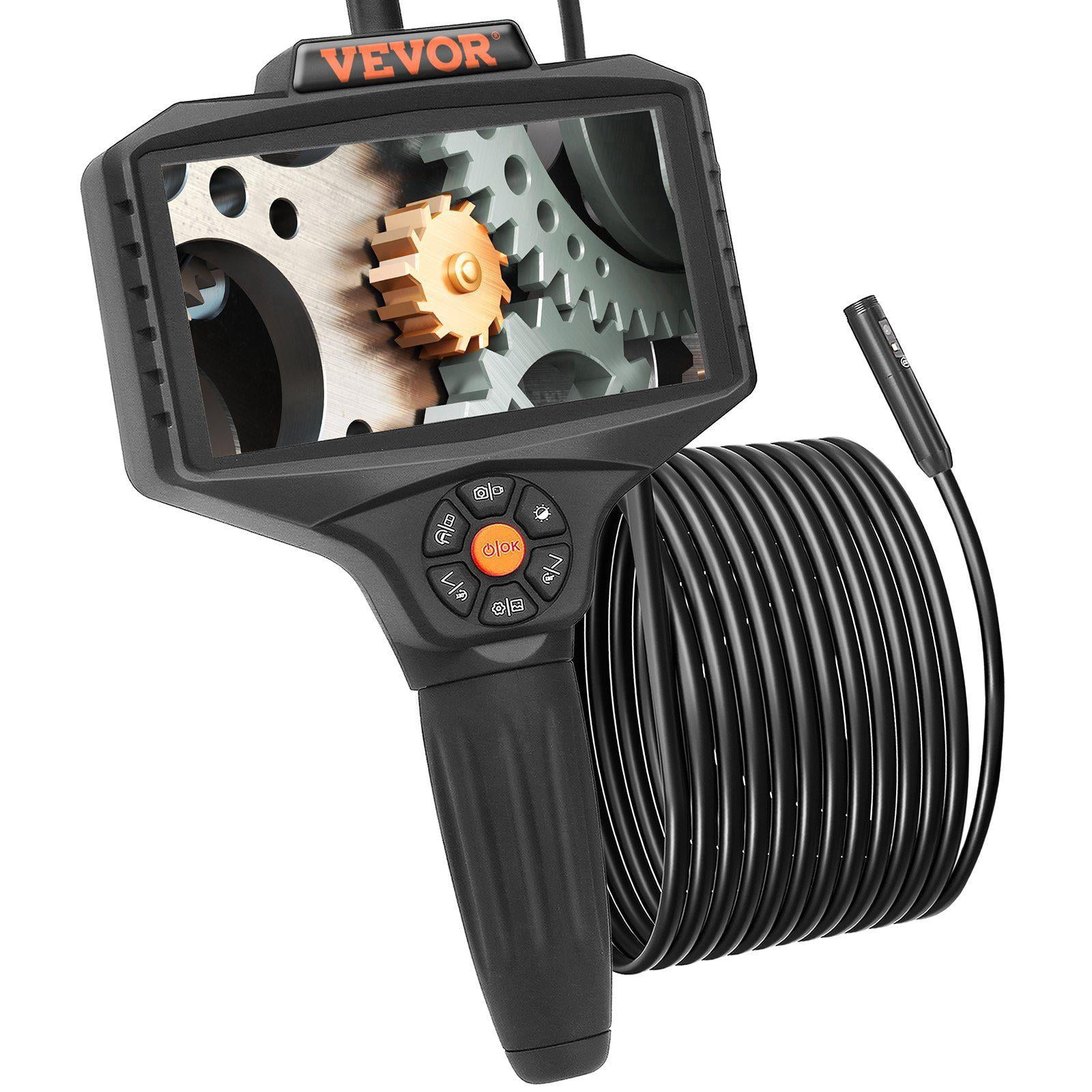 Triple Lens Borescope with 5 Inch IPS Screen 8X Zoom 1080P HD Split ...