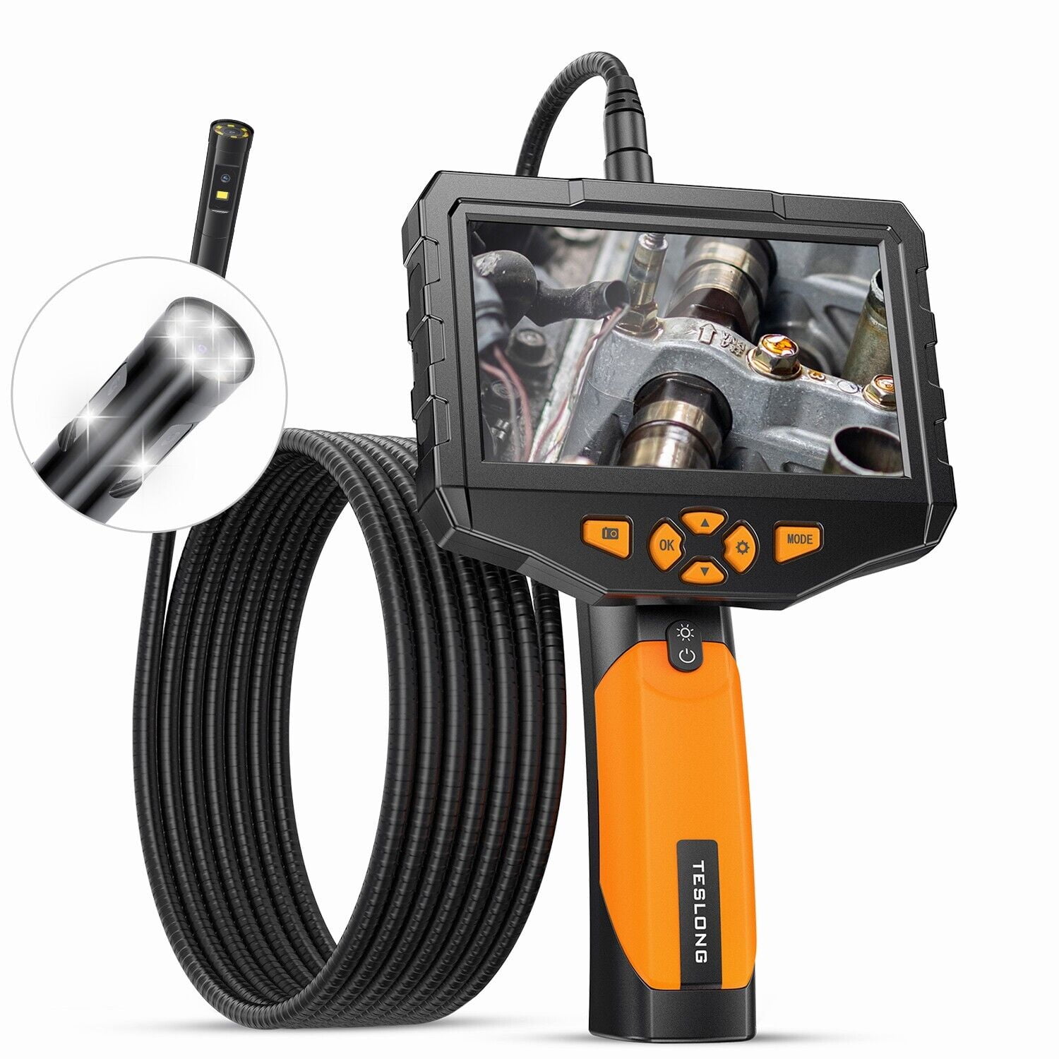 Triple Lens Borescope Inspection Camera Teslong Digital Video Scope ...