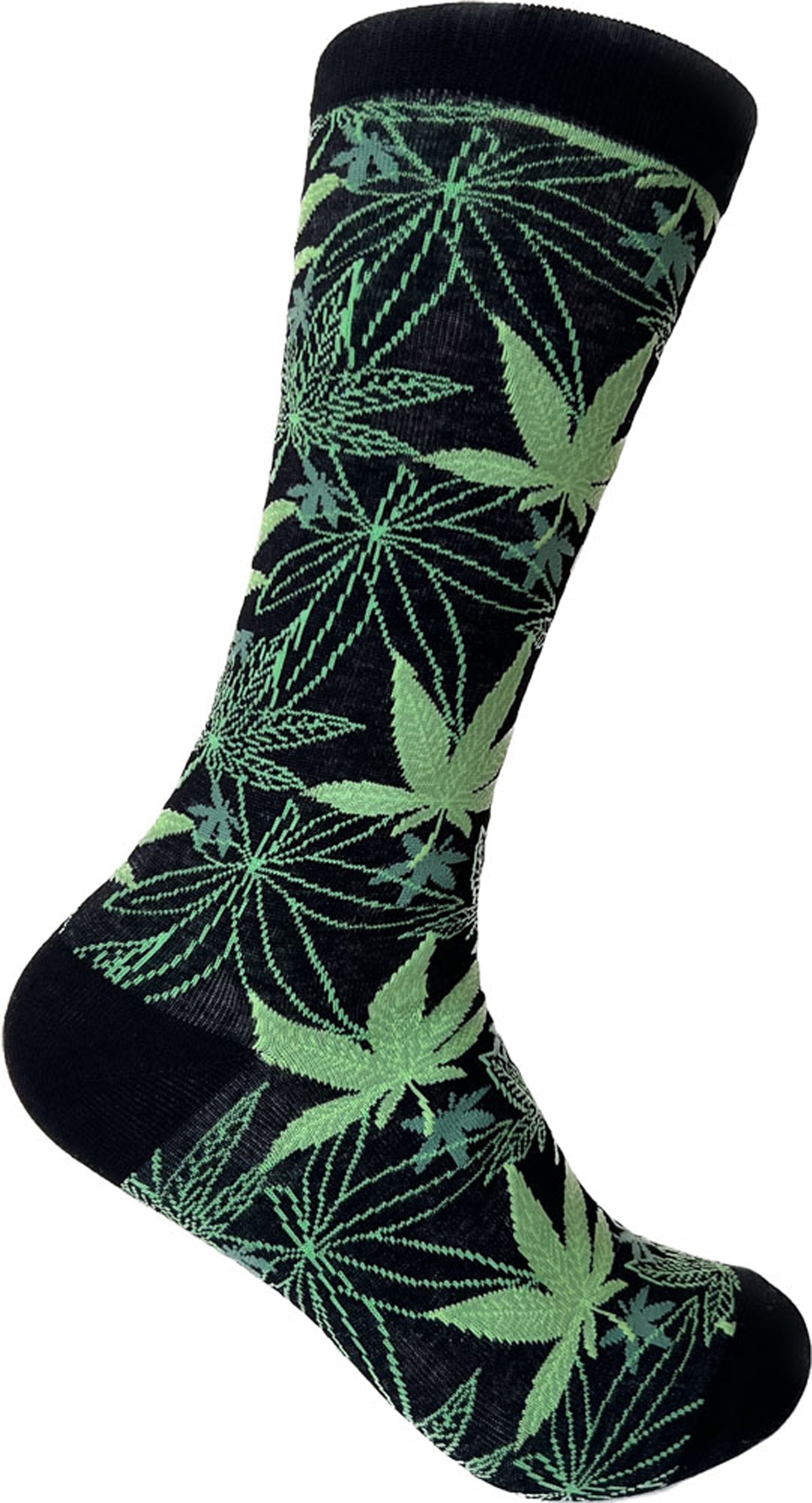 Triple M Plus Men's Marijuana Pattern Weed Lovers Mid-calf Dress Casual ...