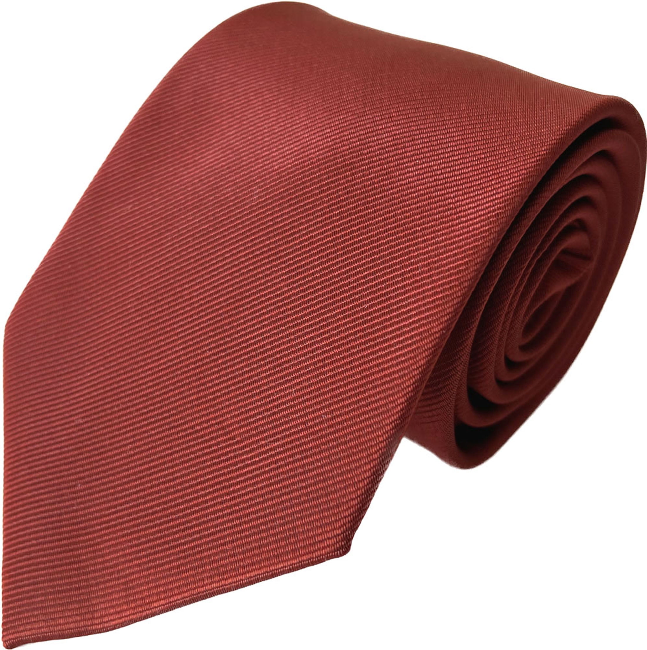 Triple M Plus Solid Color Necktie In Burnt Orange Color - Walmart.com