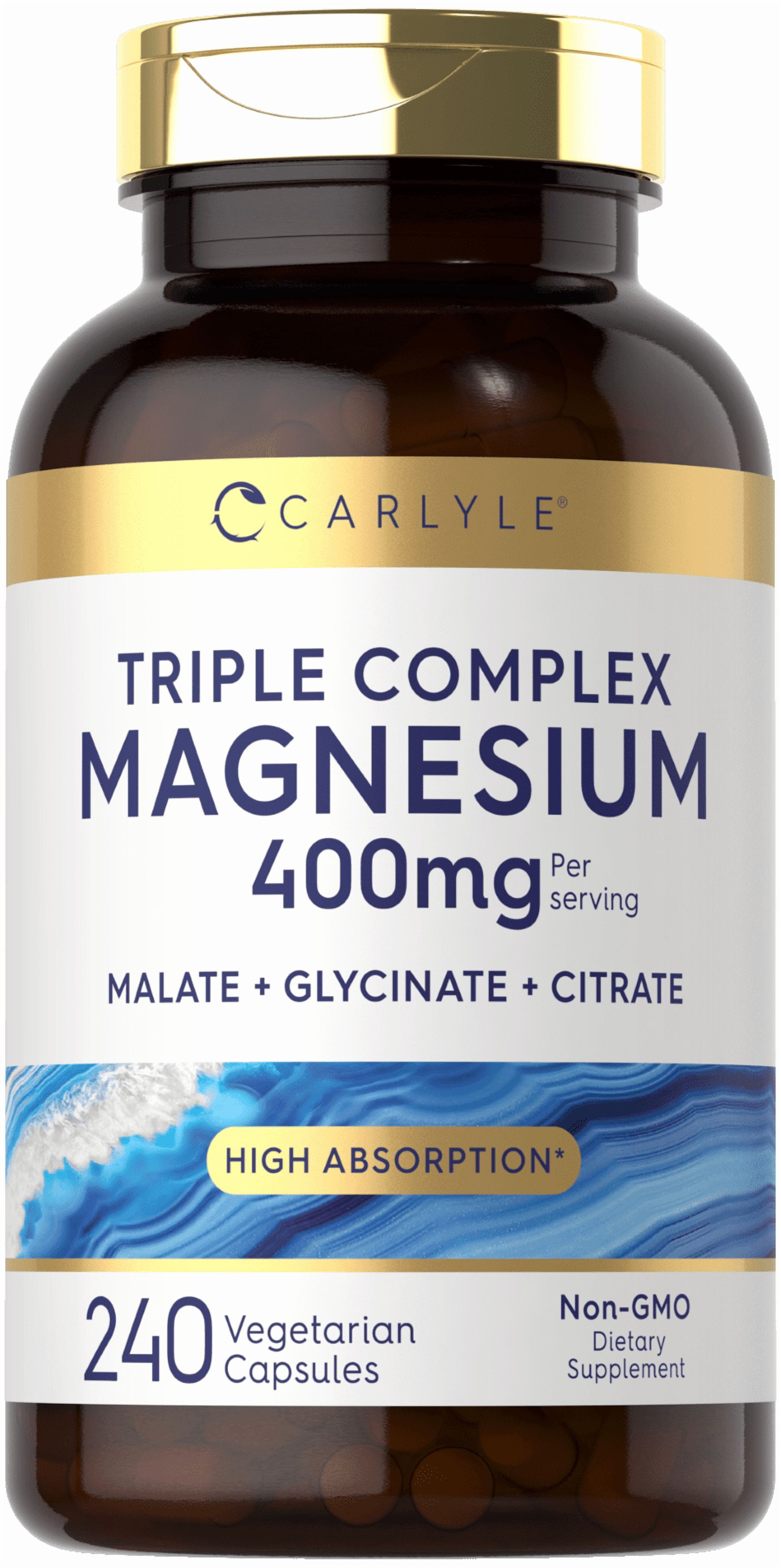 Triple Magnesium Complex | 400mg | 240 Capsules | Magnesium Malate ...