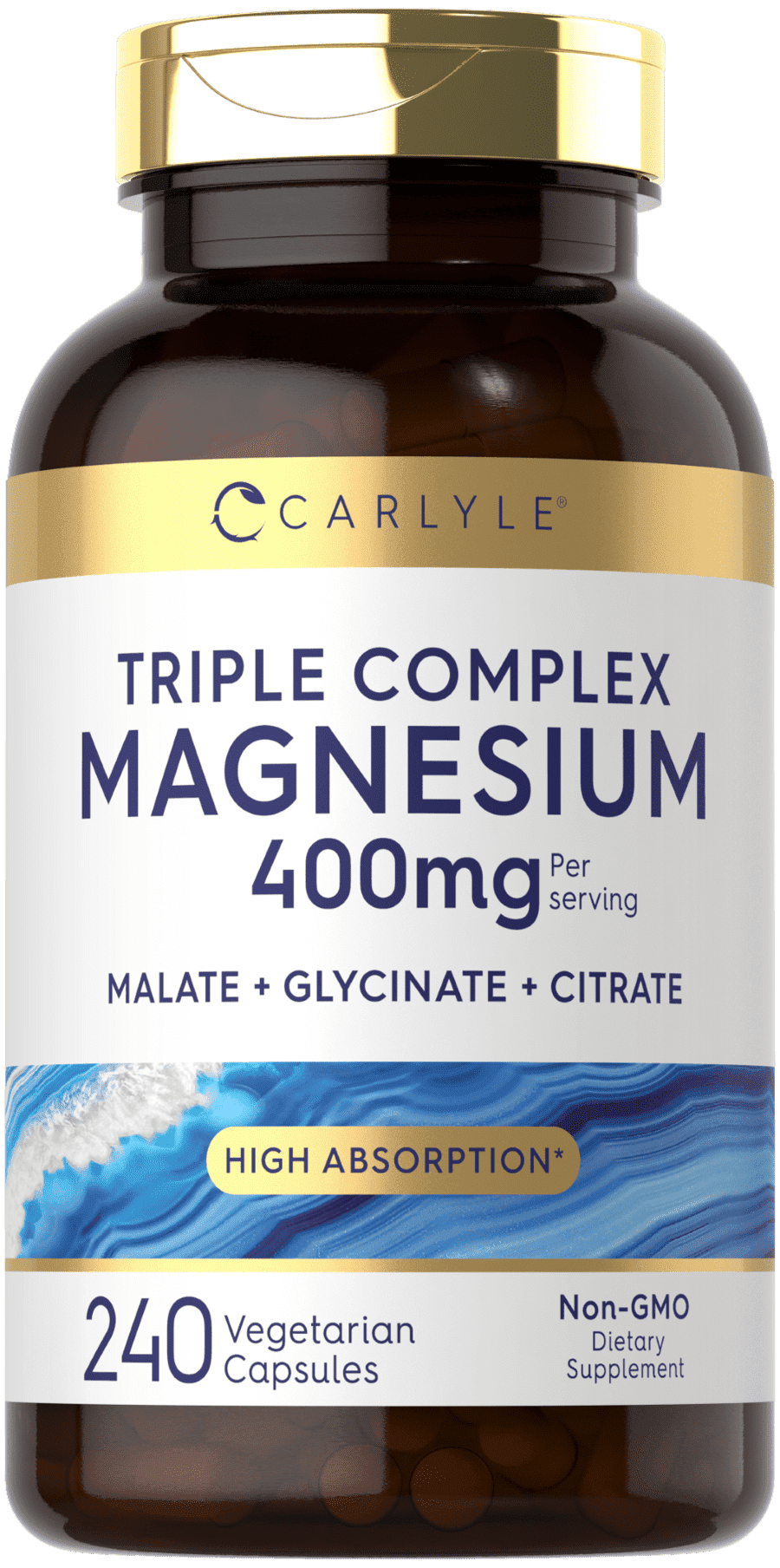 Triple Magnesium Complex | 400 mg | 240 Capsules | Magnesium Malate ...
