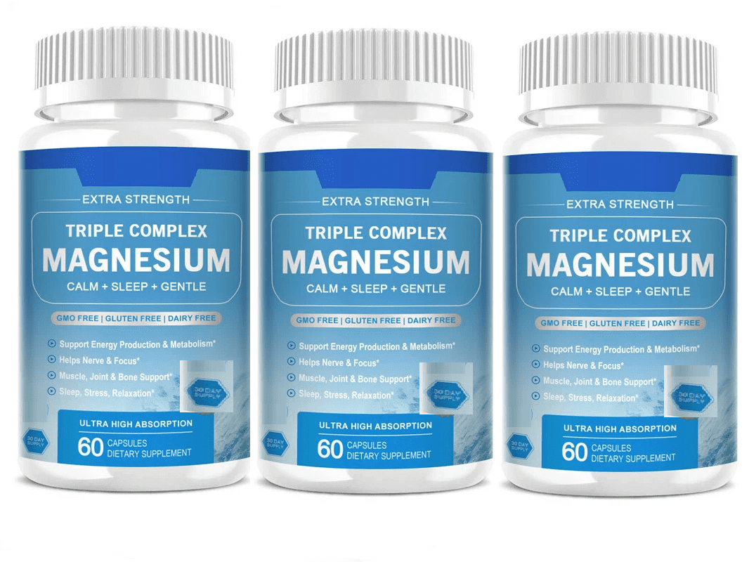 Triple Magnesium Complex Muscle Health Support - 60 capsules (3 Pack ...