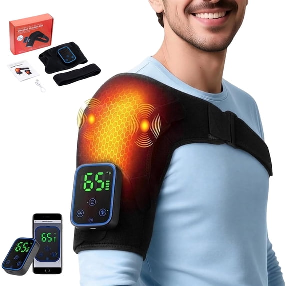 Triple Method Shoulder Massager – Shoulder Heating Pad with Massage, 3 ...
