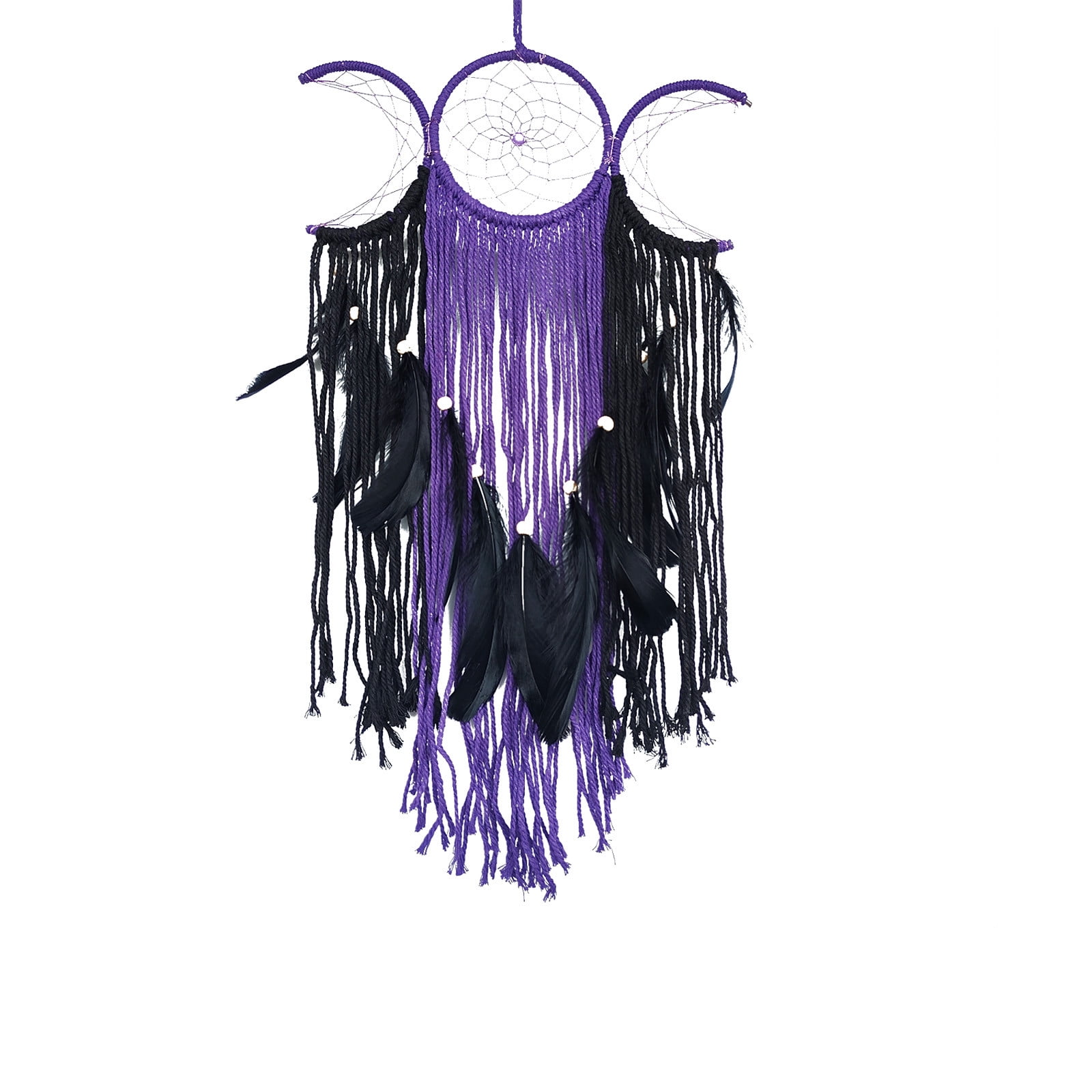 Triple Moon Goddess Macrame Wall Hanging Large Dream Catcher Boho ...