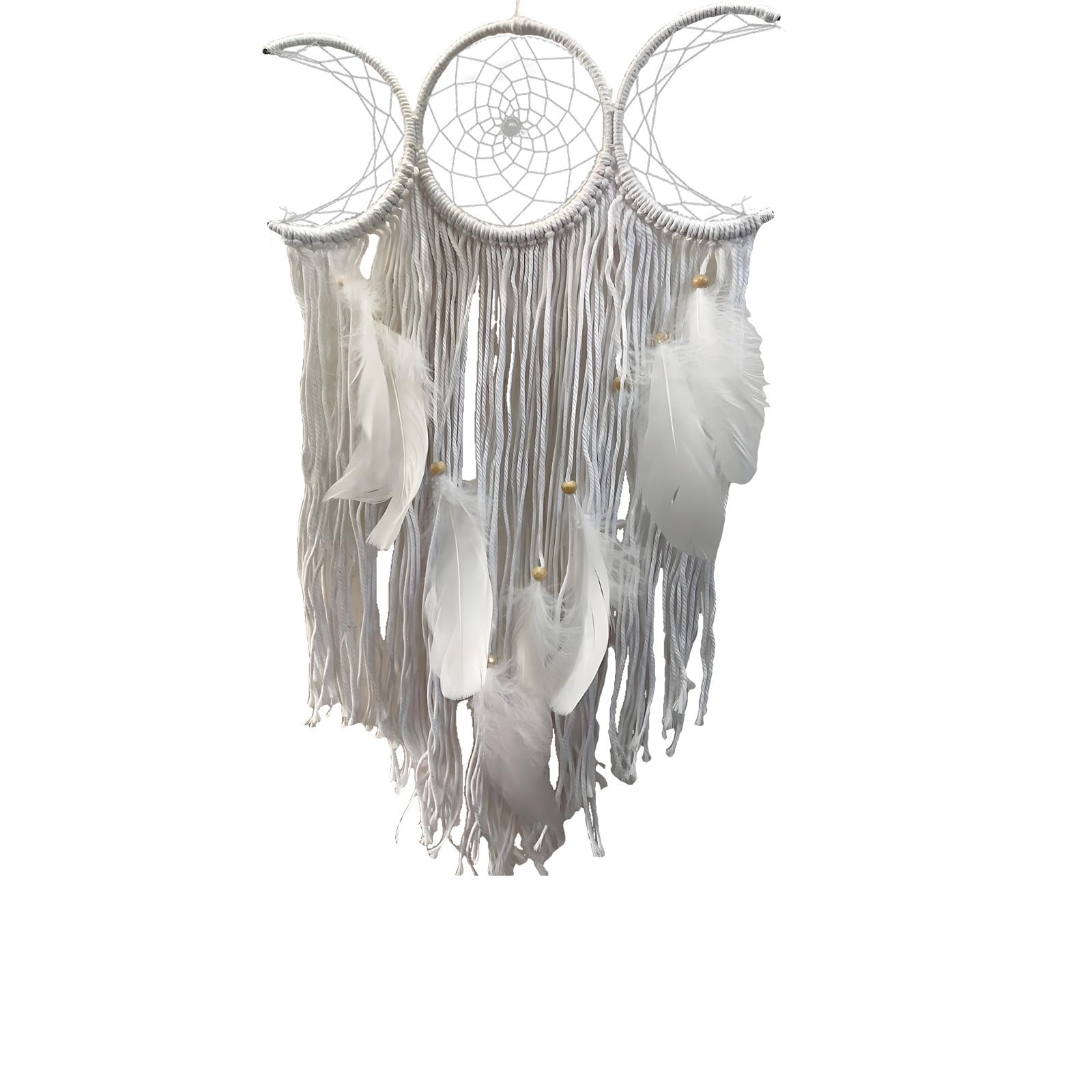 Triple Moon Goddess Macrame Wall Hanging Large Dream Catcher Boho ...