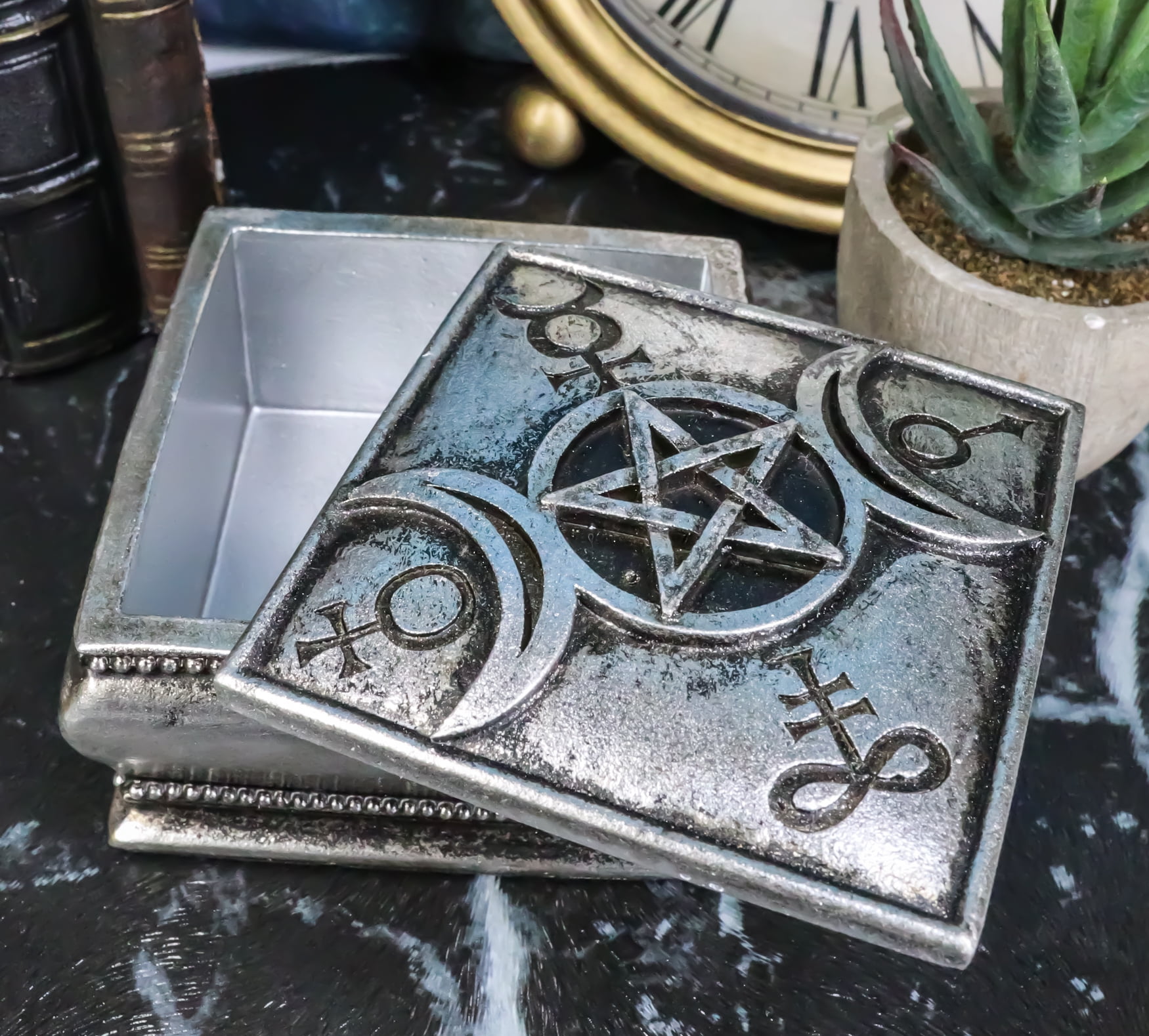 Triple Moon Goddess Occult Wicca Pagan Decorative Jewelry Box With ...