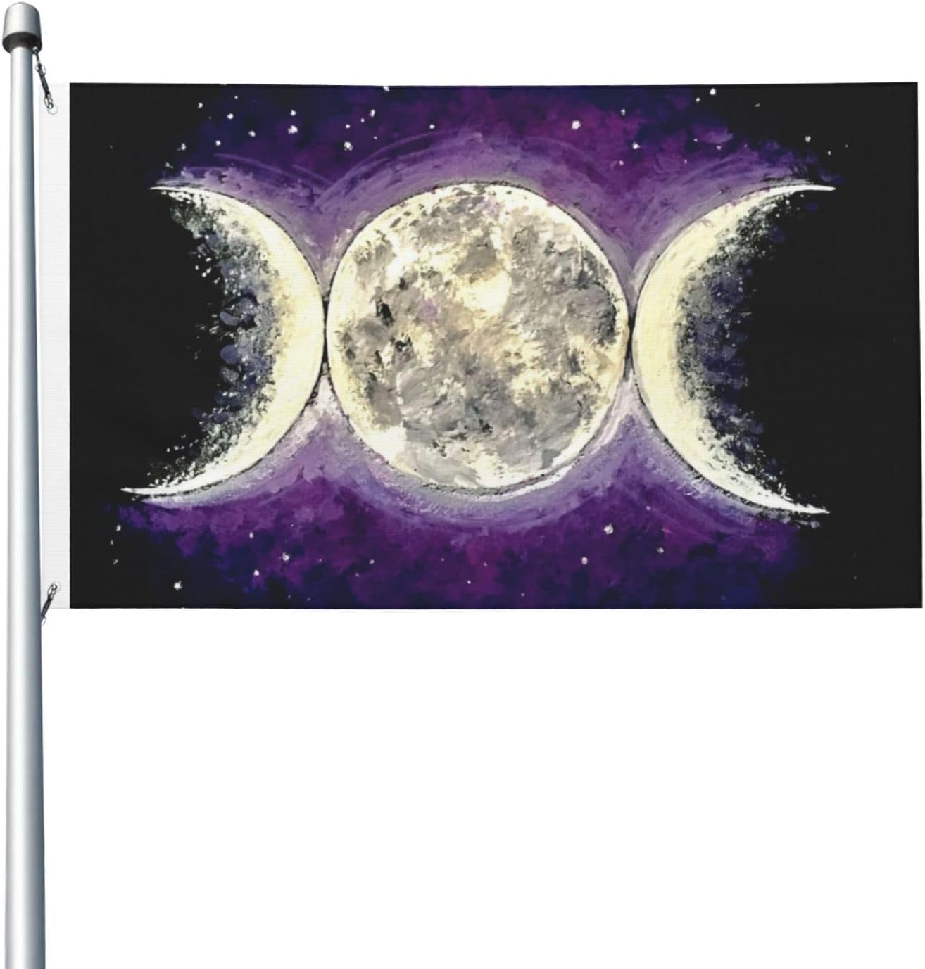 Triple Moon Goddess Wiccan Flag Sided Outside Large Banner, Double ...