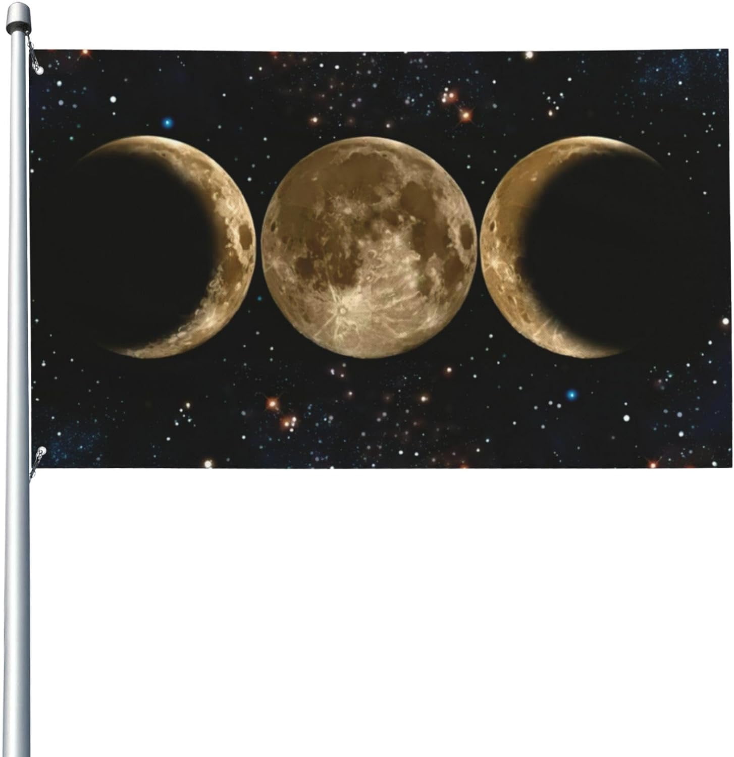 Triple Moon Goddess Wiccan Galaxy Wicca Flag Home Garden Flag Banner ...