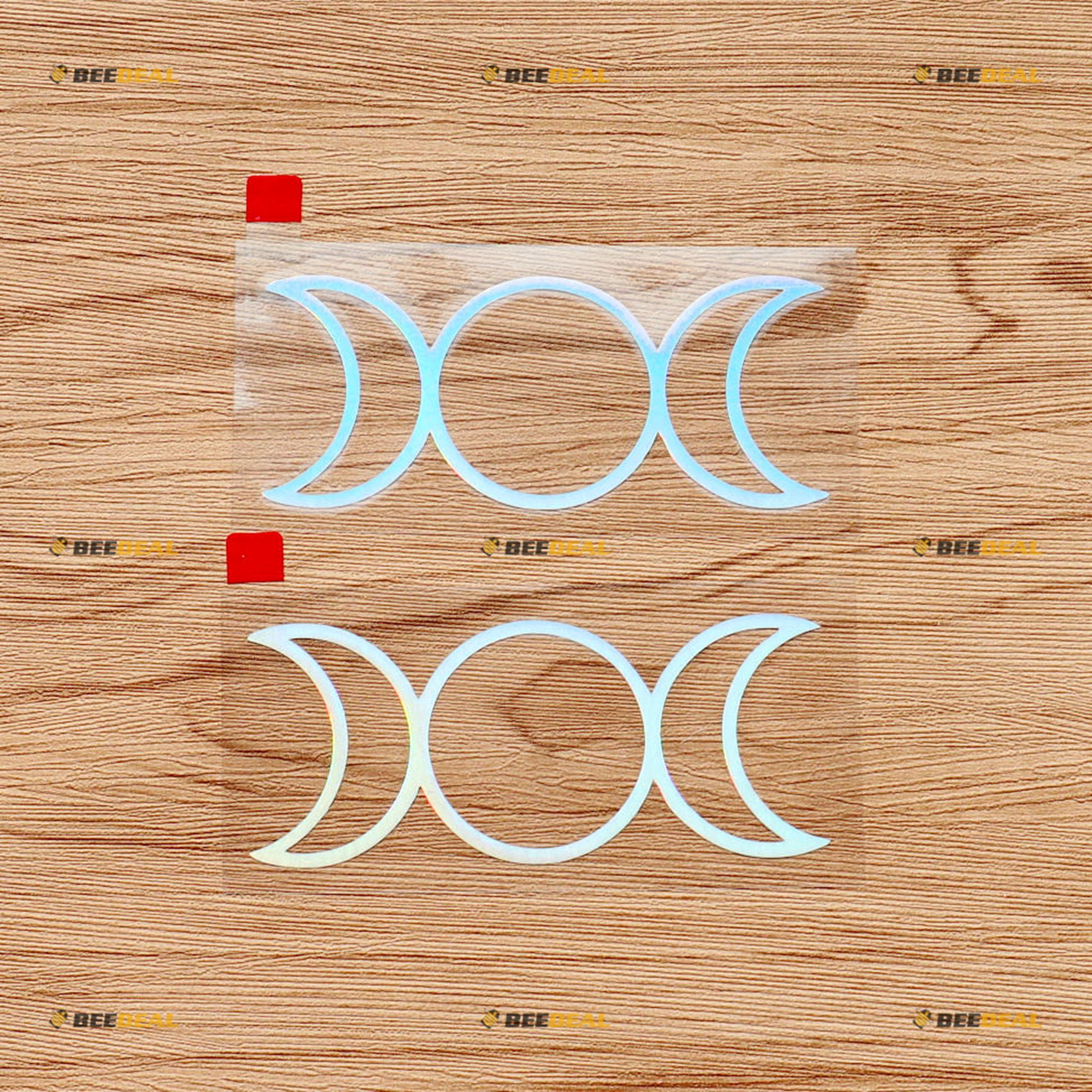 Triple Moon Symbol Decal Sticker Vinyl Pagan Wiccan Goddess - 2 Pack ...