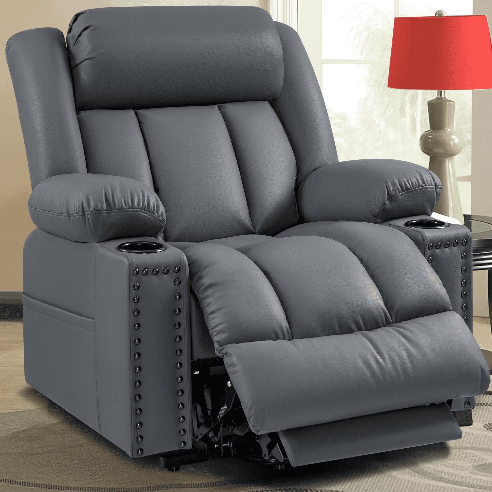 Triple Motor Large Power Lift Recliner Chair for Elderly with Heat and ...