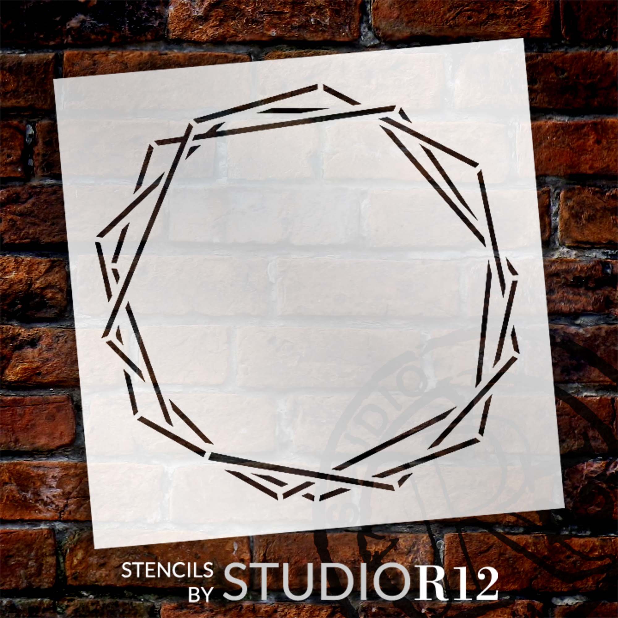 Triple Octagon Monogram Geometric Frame Stencil by StudioR12 - Select ...