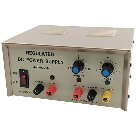Triple Output DC Power Supply (One Fixed, Two Variable), Assembled ...