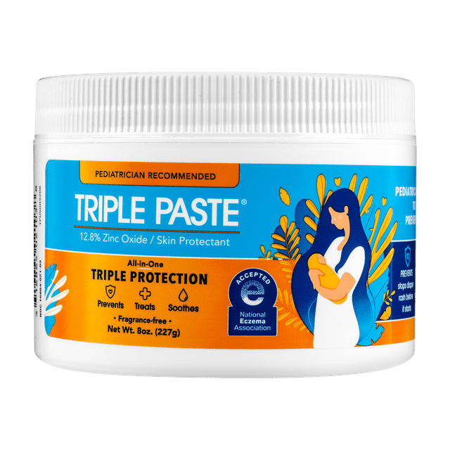 Triple Paste Diaper Rash Cream, Hypoallergenic Medicated Ointment for ...