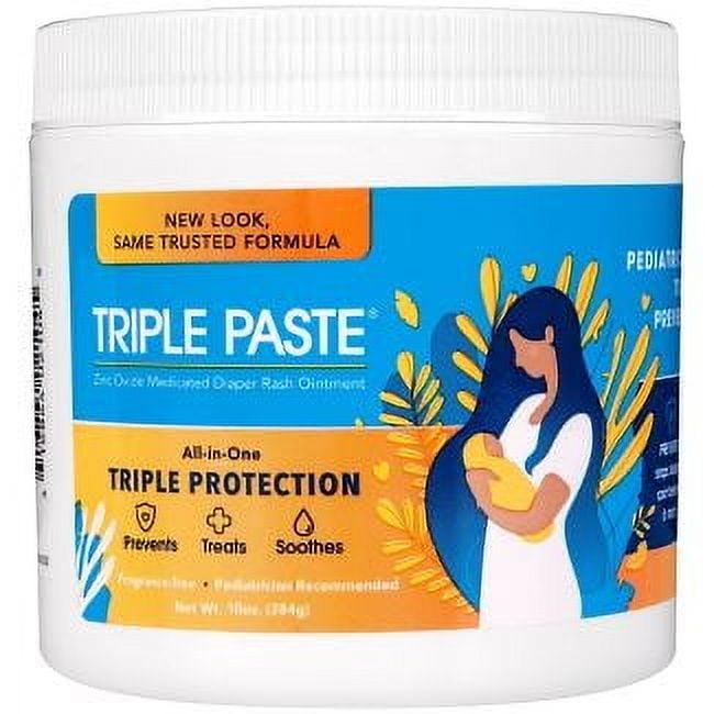 Triple Paste Medicated Ointment Treat & Prevent Diaper Rash, 16 oz ...