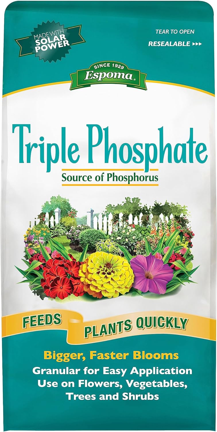 Triple Phosphate Fertilizer 0-45-0, 6.5lb. Bag; Promotes Root Growth ...