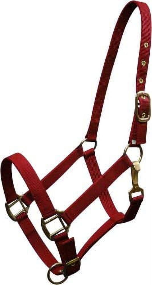 Adjustable Cob Size Triple Ply Nylon Halter (Red) - Walmart.com