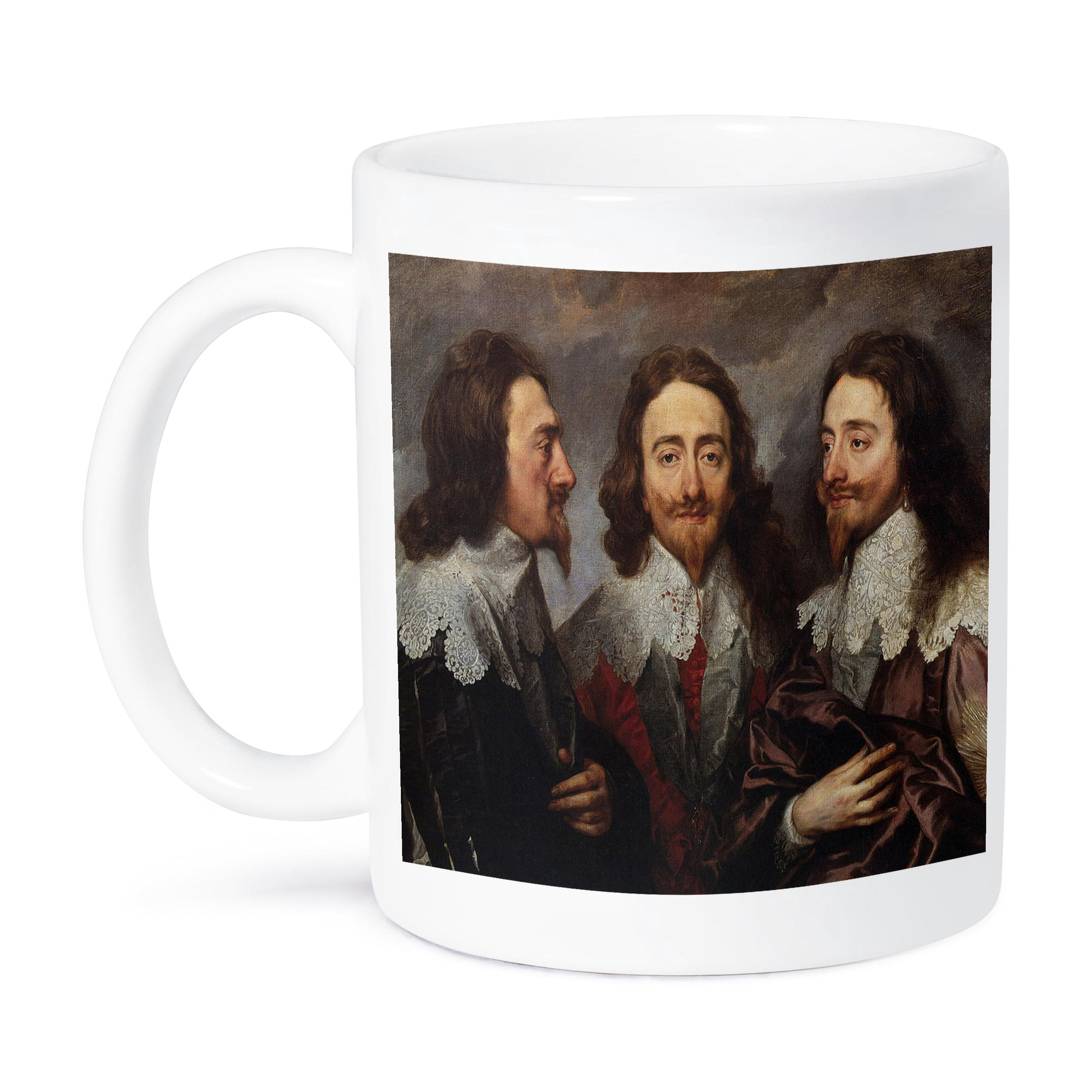 3dRose, Triple Portrait of Charles I, 1635 by Anthony Van Dyck, 15oz ...