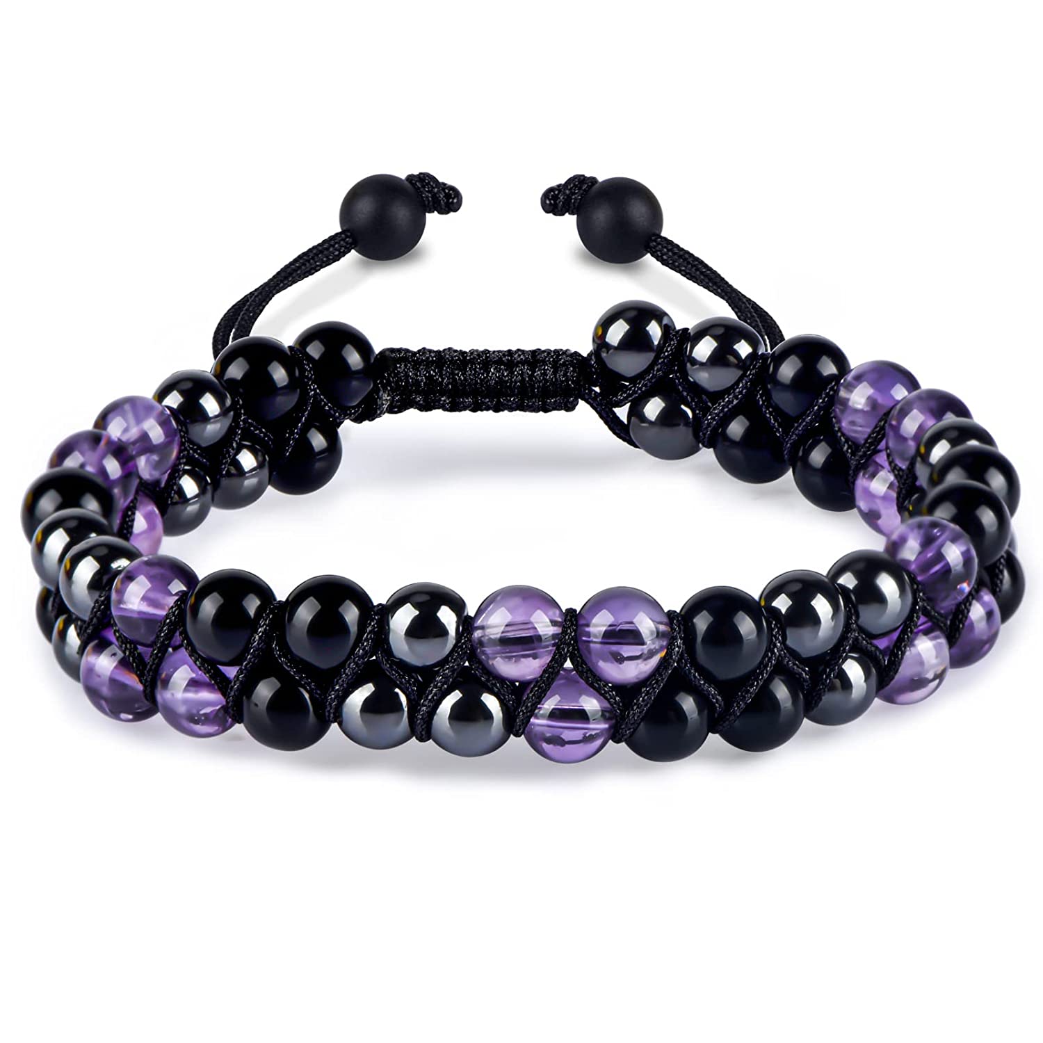 Triple Protection Bracelet for Women, Genuine Healing Crystal Bracelet ...