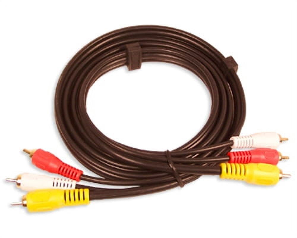 Triple RCA Cable 6' Left and Right Audio + Video - Walmart.com