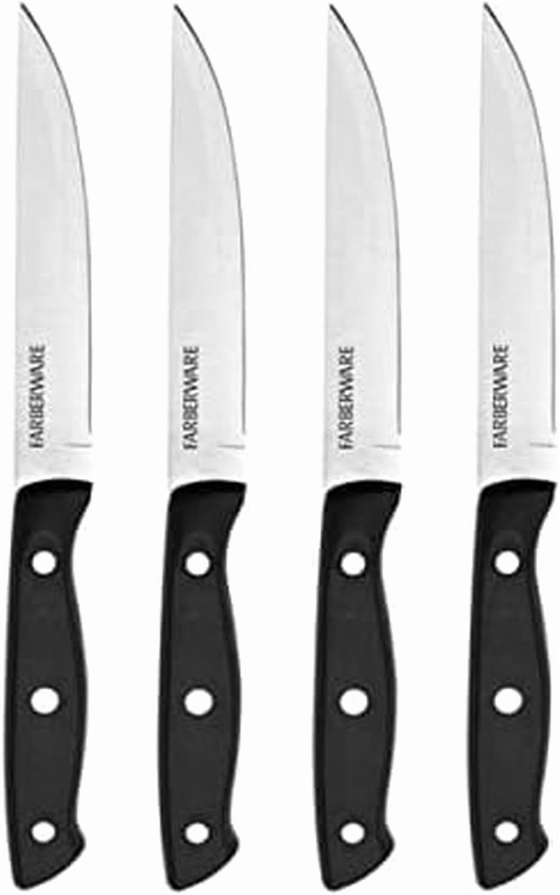 Triple-Riveted 4-Piece Steak Knife Set, High-Carbon Stainless Steel ...