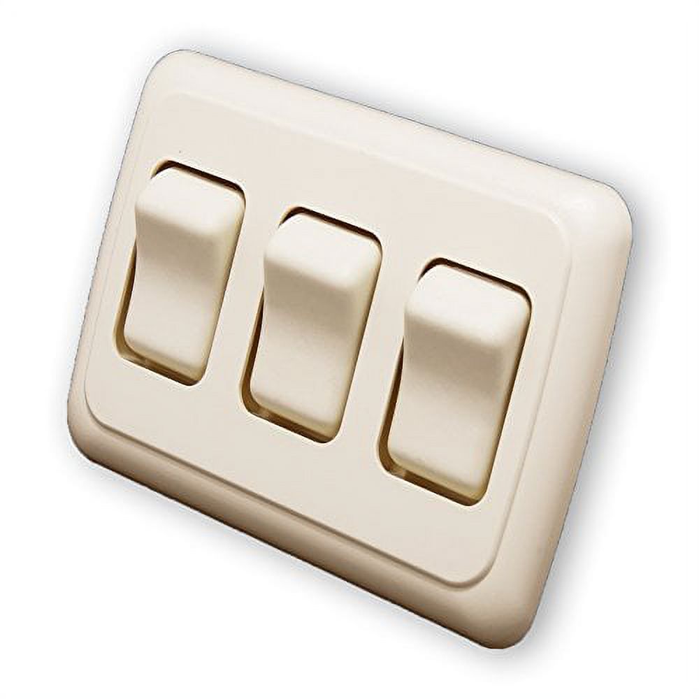Triple SPST On-Off Switch with Bezel, 12-Volt, for RV, Trailer, Camper ...