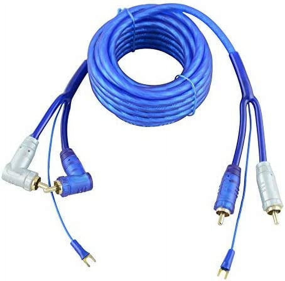 Triple Shield RCA Interconnect Cables w/ Drain Wire Car Amp 12 ft ...