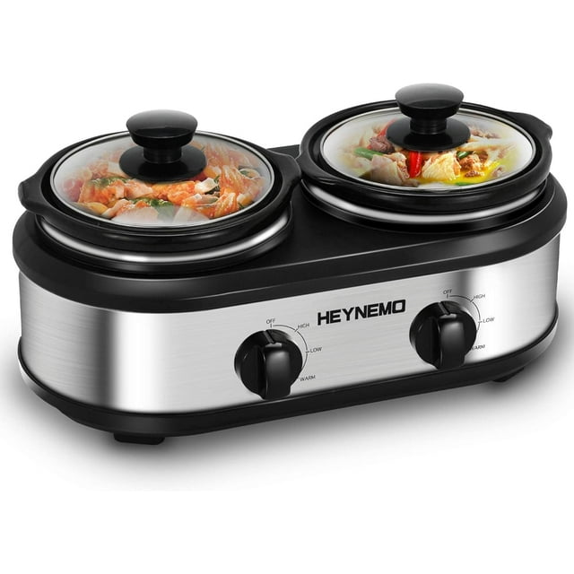 Triple Slow Cooker, 3×1.5 QT Buffet Servers and Warmers, 3 Pots Buffet ...