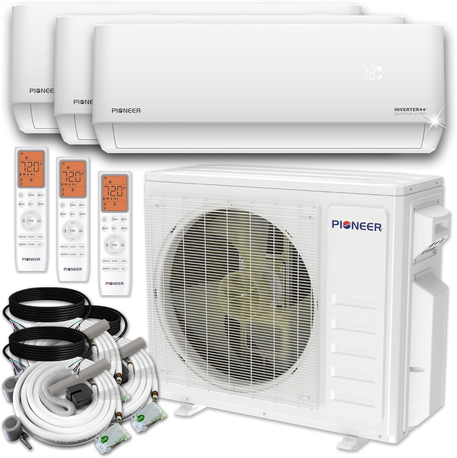 Triple Split 27000 BTU 2.25-Ton Quantum Ultra Wi-Fi 24 SEER2 Energy ...
