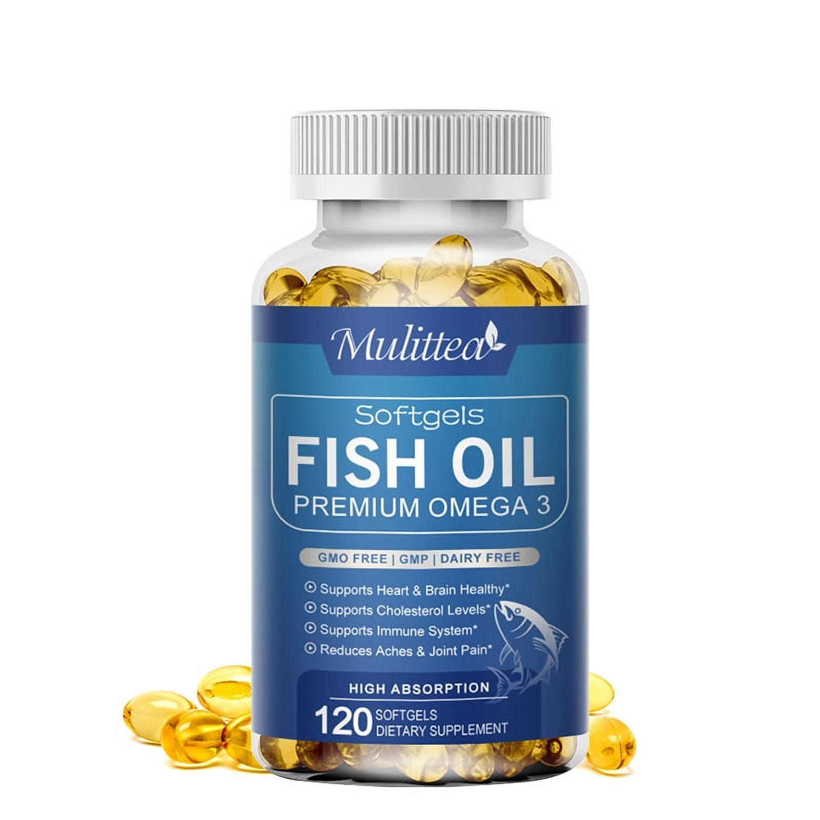Triple Strength Omega 3 Fish Oil Softgels - 1000mg of Omega 3 Fatty ...