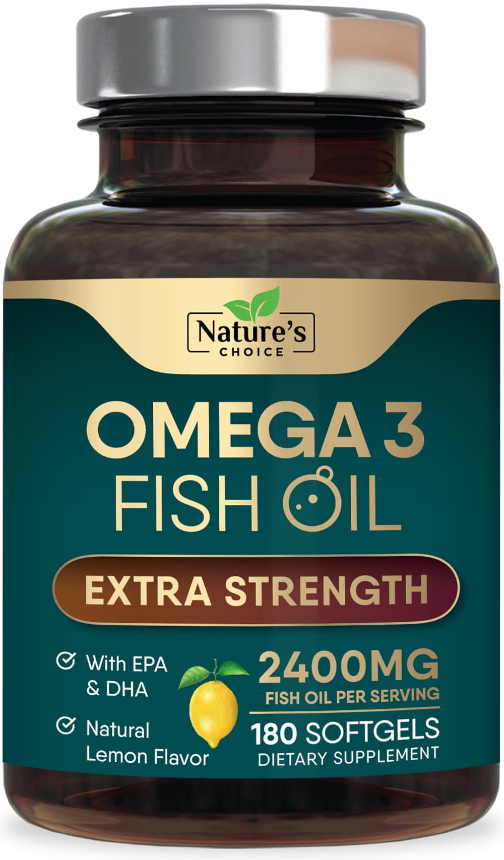 Nature's Choice Triple Strength Omega 3 Fish Oil Softgels, 2400 mg EPA ...