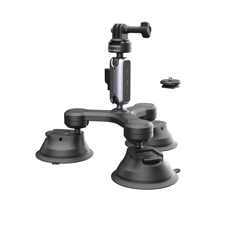Triple Suction Cup Camera Mount - Bigcan Car Windshield Suction Base ...