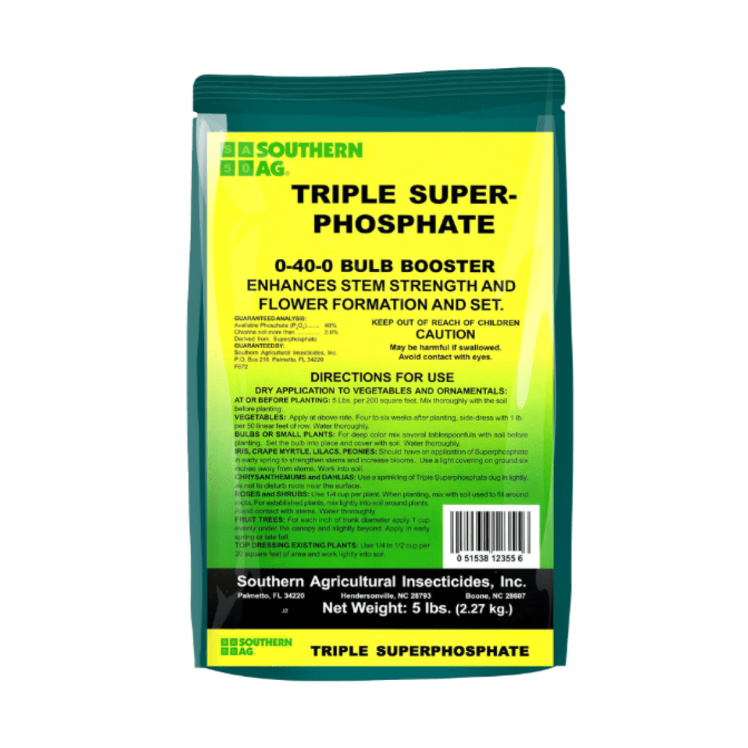 Triple Super Phosphate 0-40-0 - 5 lb Bag by Southern Ag - Walmart.com
