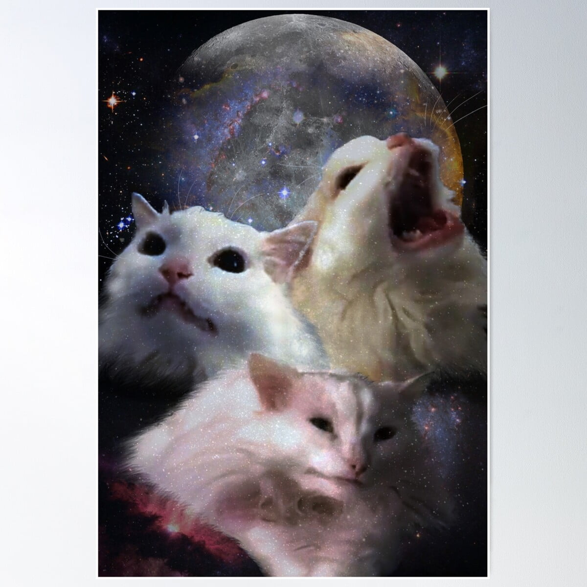 Triple Thurston Moon Cats! Poster Wall Art, Modern Wall Decor For ...