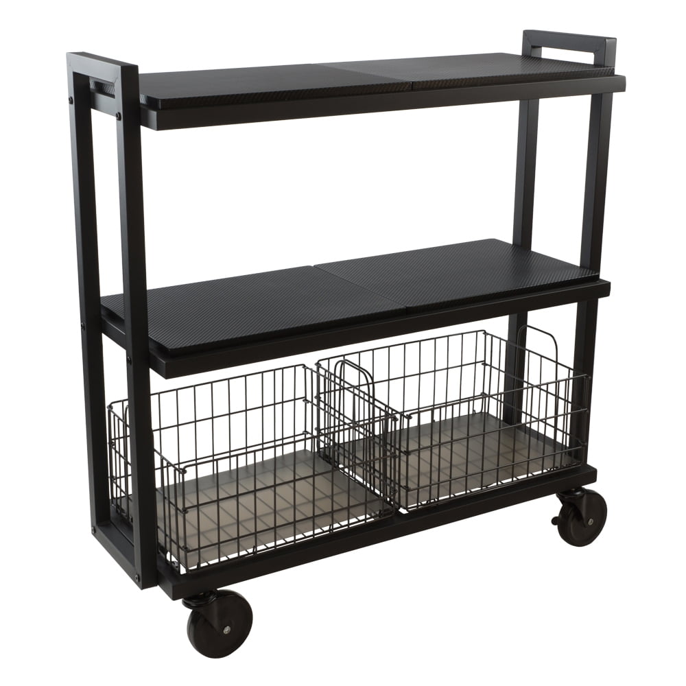 Triple Tree 3-Tier Metal-Framed Rolling Cart, Modular Mobile Storage ...