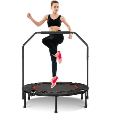 "Soozier Mini Backyard Outside Single Person Trampoline with Adjustable ...