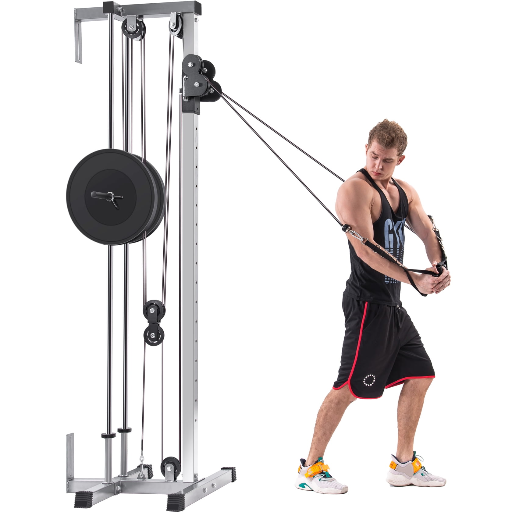 Triple Tree Adjustable Lat Pulldown Machine (Silver) - Walmart.com