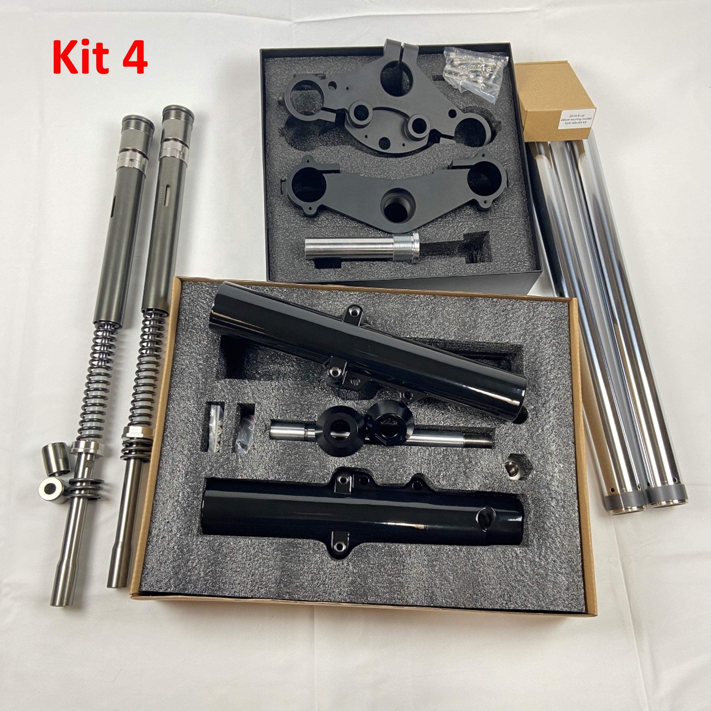 Triple-Tree, Fork-Slider Kit 49mm for Harley 2014 later Touring by GeezerEngineering LLC ...